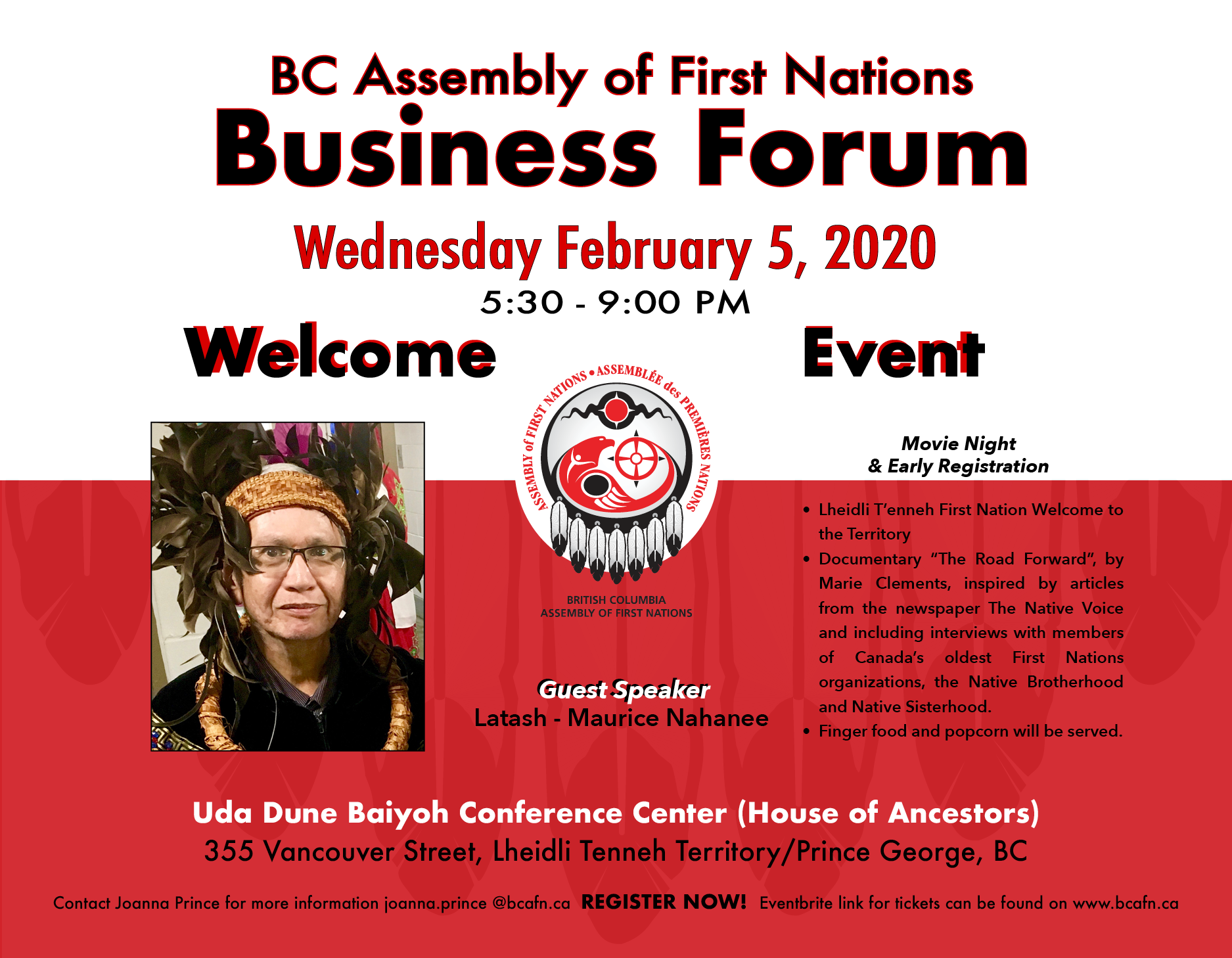 BCAFN Business Forum 2020 Welcome Event | British Columbia Assembly of ...